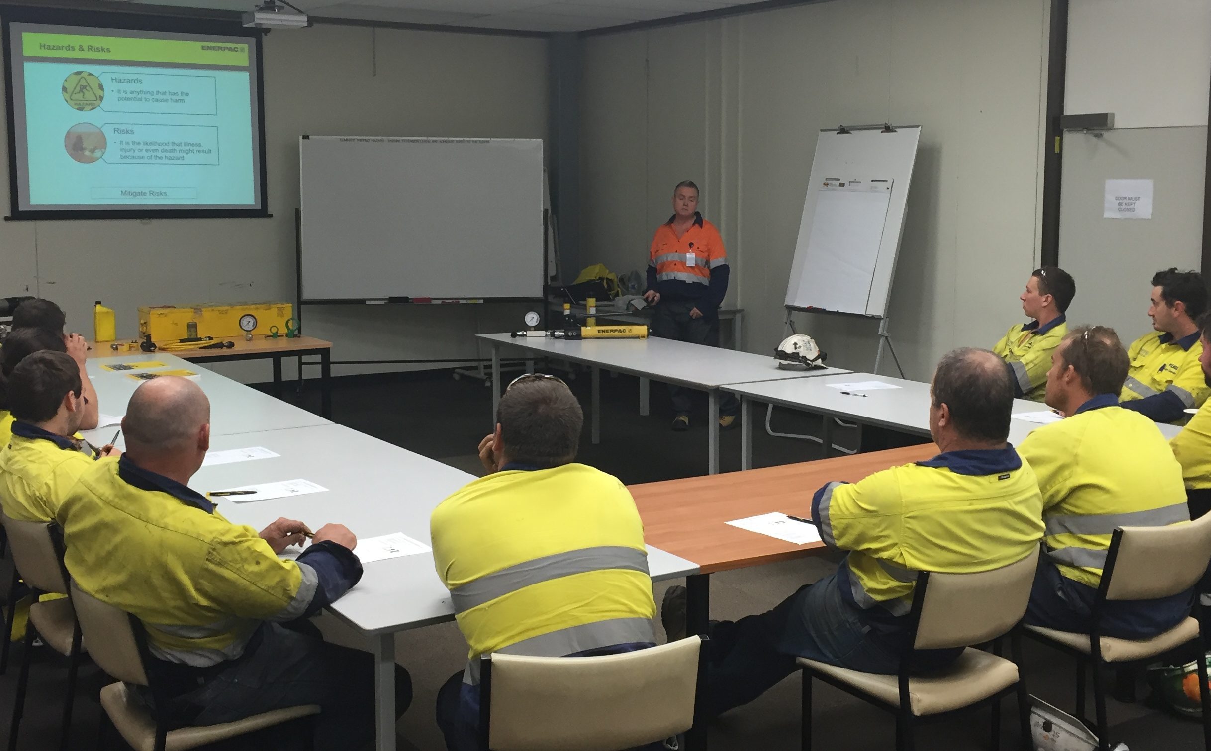 On-site safety training to prevent accidents