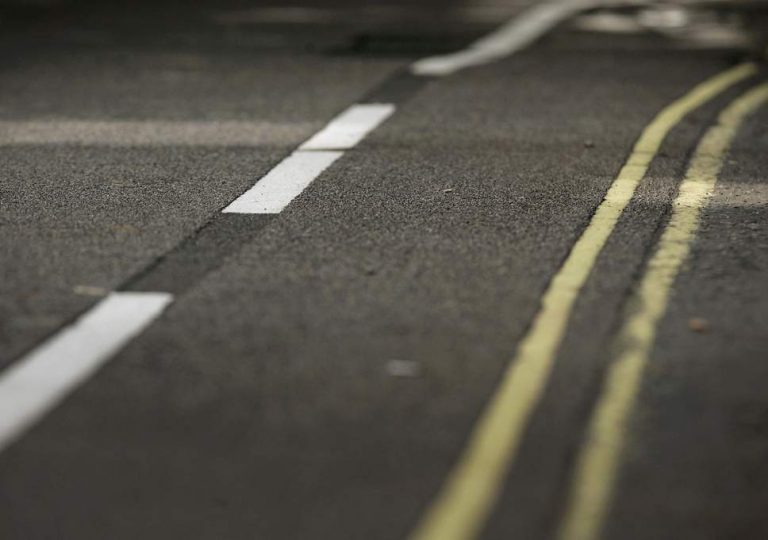 Road markings help drivers note speed changes